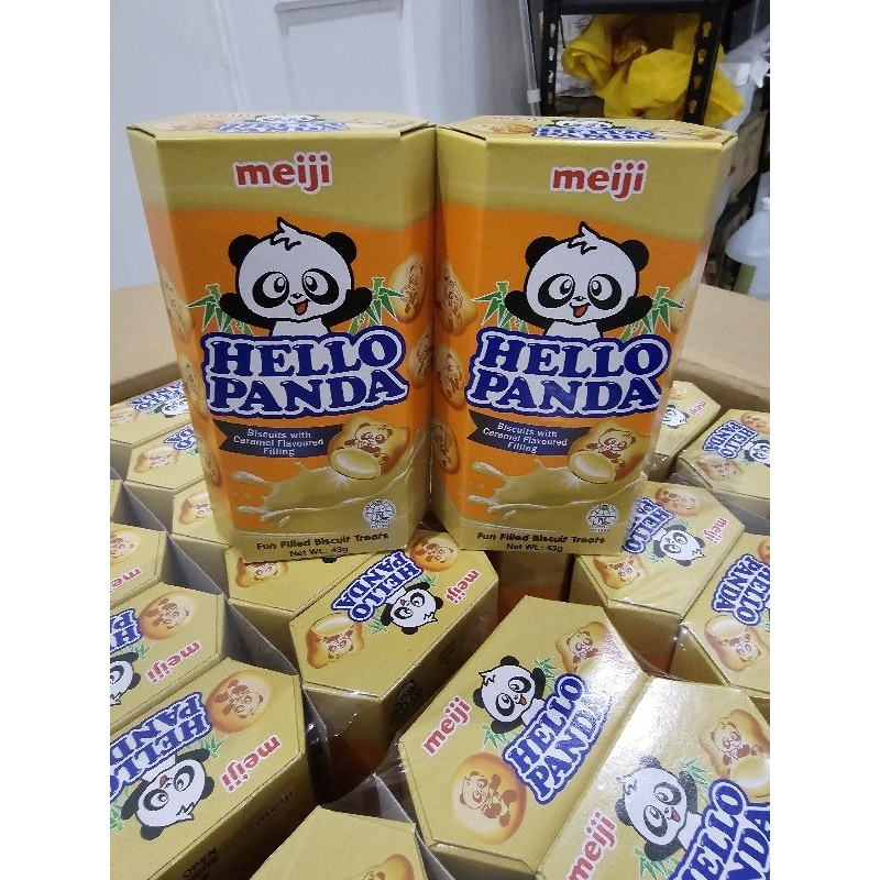 2 MEIJI HELLO PANDA CARAMEL FLAVORED FILLING 43G | Shopee Philippines
