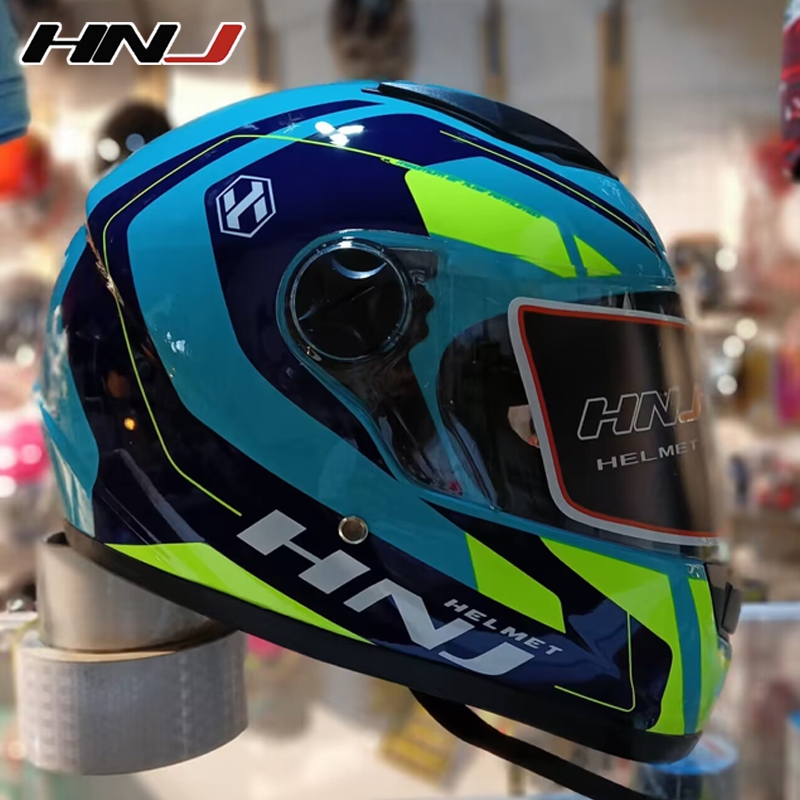 HNJ A4-008-F Clear Visor Helmet Full Face for Motorcycle Men and Women ...