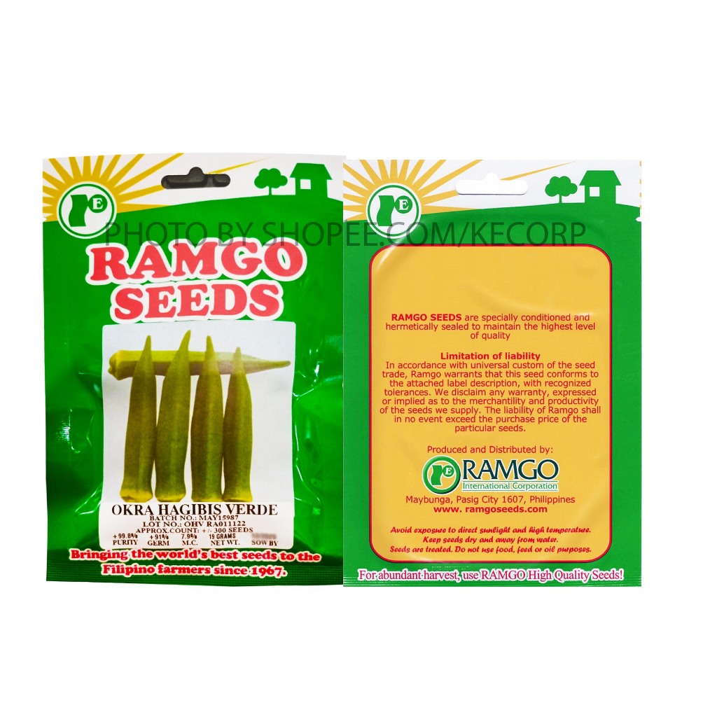 Ramgo Seeds - Pechay Pakchoi Eggplant Ampalaya Patola Upo Sitao Okra ...