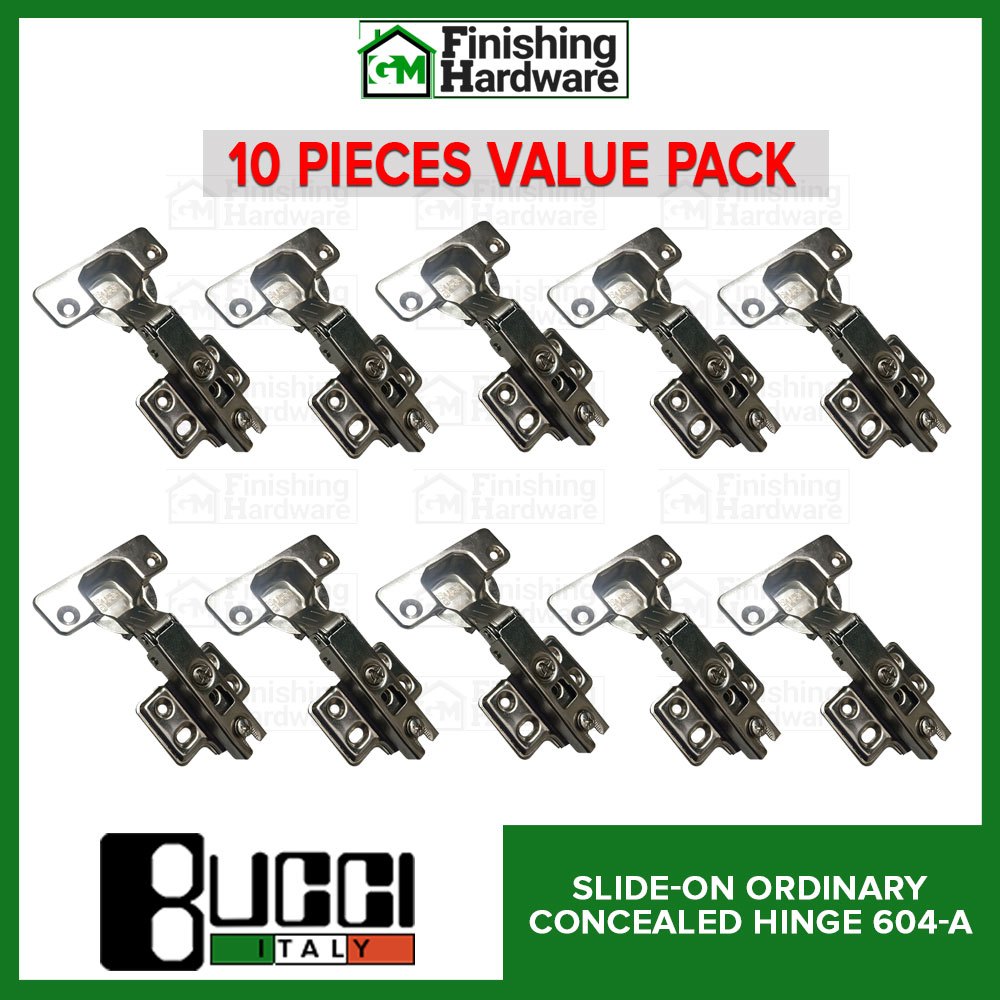 Slide-On Ordinary Concealed Hinge 604 (Value Pack 10pcs) | Shopee ...