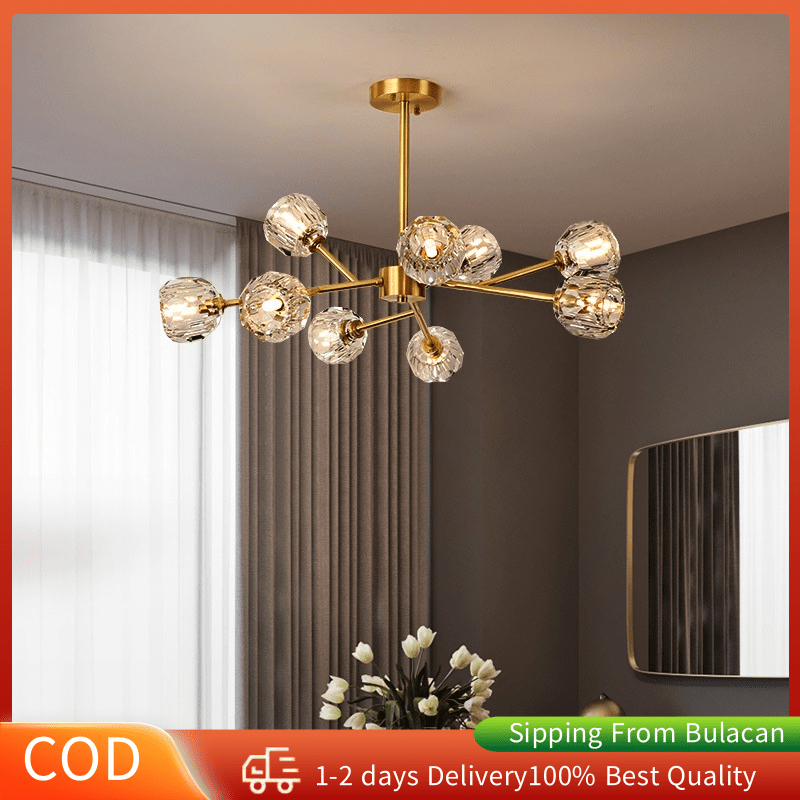 LED crystal molecular lamp modern simple for living room Chandelier ...