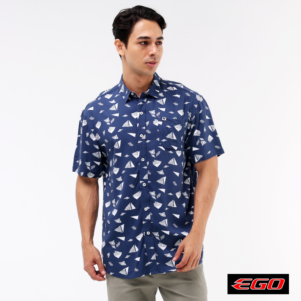 Ego Printed Woven Polo Short Sleeves EMT04-0796 | Shopee Philippines