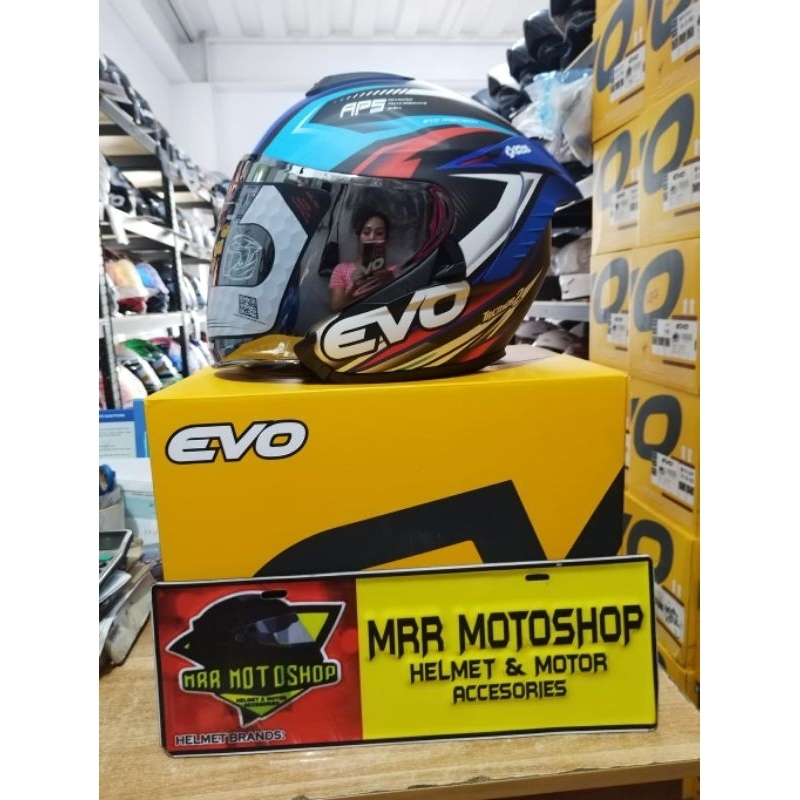 evo RX5 tremor red blue halface helmet | Shopee Philippines