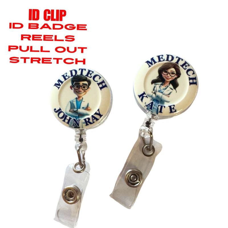 New Medtech Custom Name Id clip Id holder id badge reels for medical ...