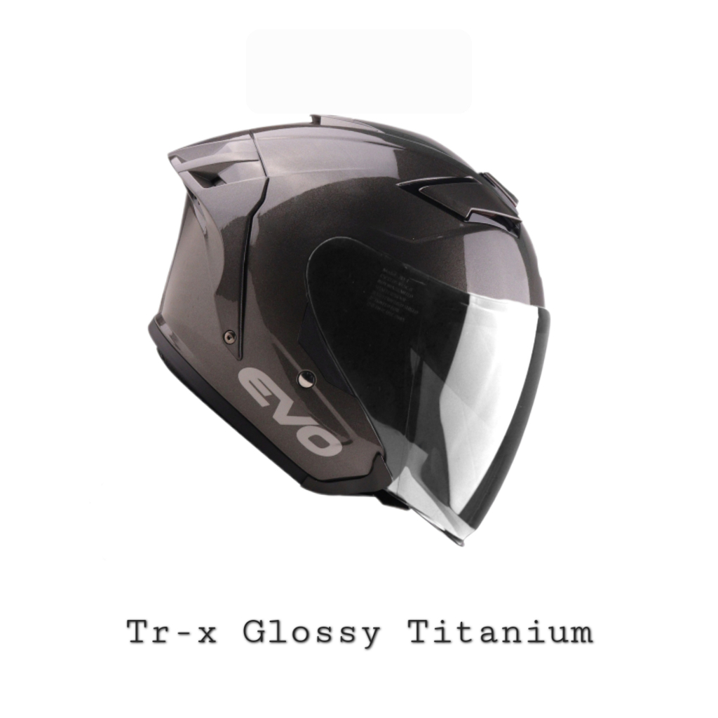 Evo TR-X Half Face Mono Color Dual Visor with Free Clear Lens | Shopee ...
