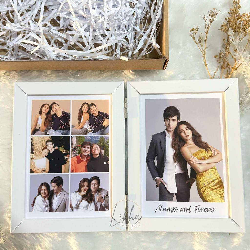 Customized double glass frame / Book type frame / Personalized Gift ...