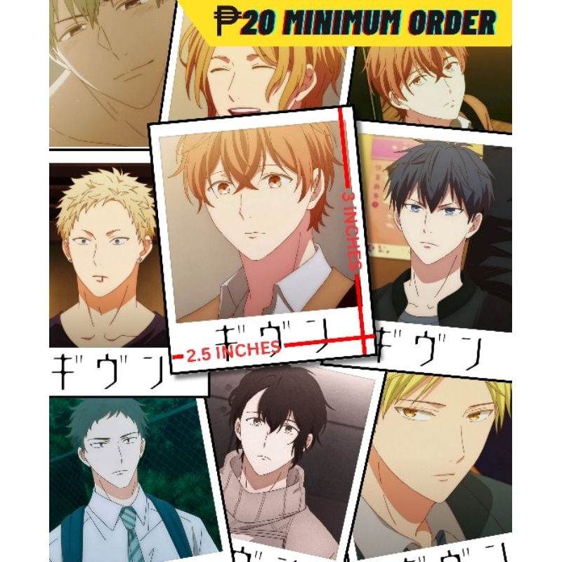 BL Manhwa Given Anime Manga Photocards (Resin Coated Photopaper ...