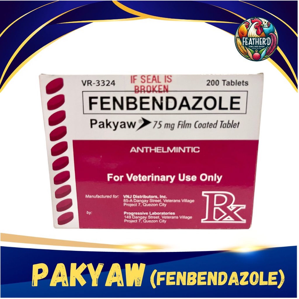 PAKYAW Fenbendazole 1BOX-200Tablets(FOR ANIMAL USE ONLY) | Shopee ...