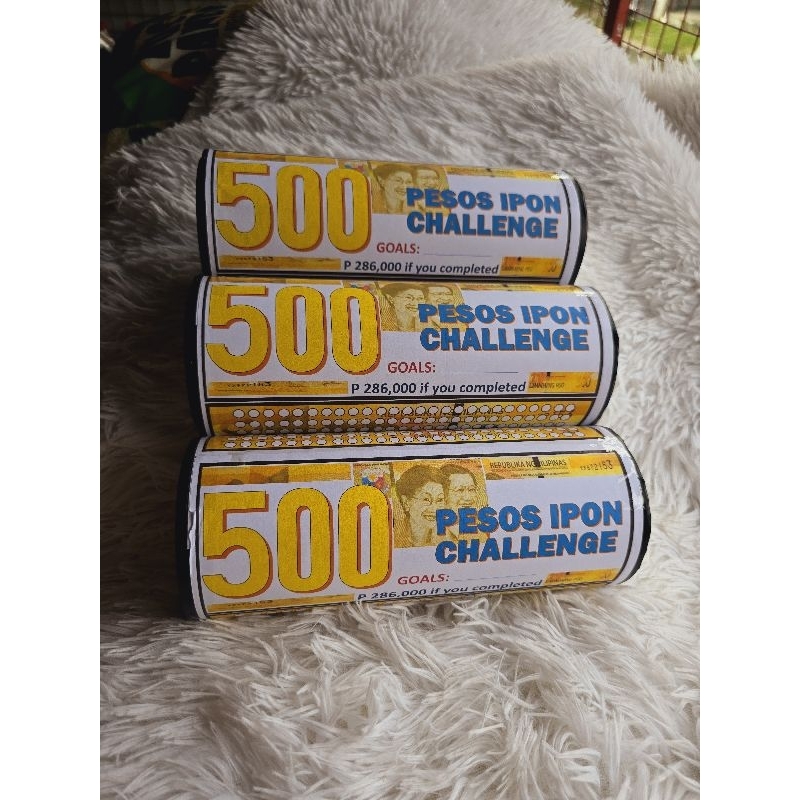 ipon challenge alkansya 500 bills challenge coins bank (Christmas gifts ...