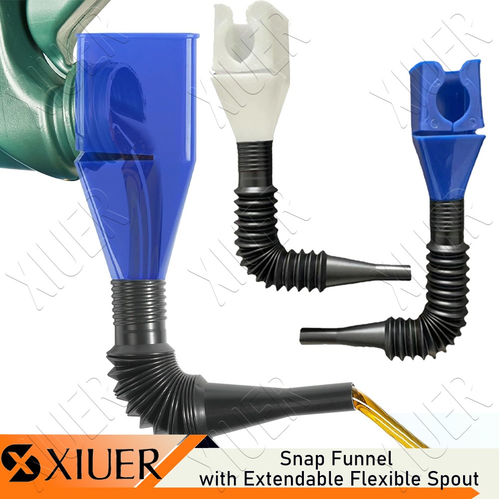 Plastic Snap Funnel with Extendable Flexible Spout Universal Car ...