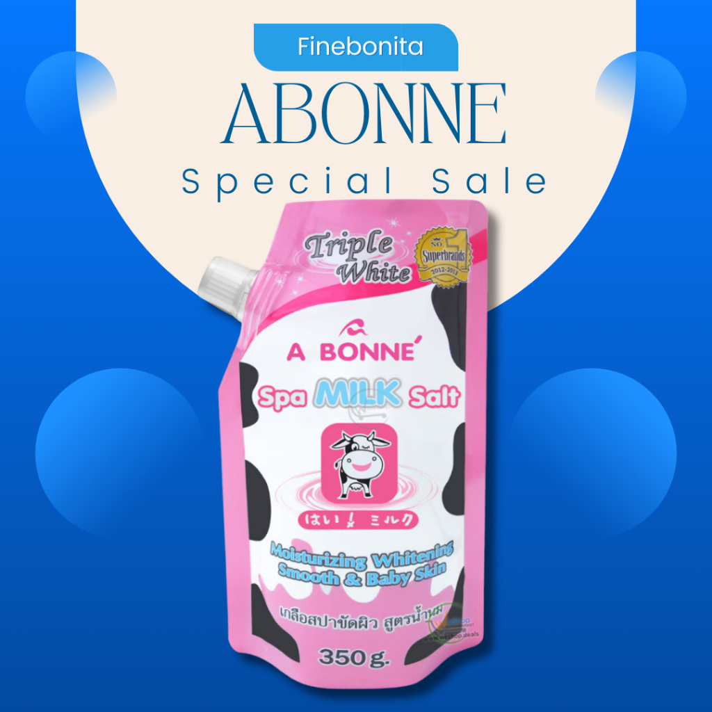 Abonne Milk Salt Scrub Exfoliating, Whitening 350g Authentic For Skin ...