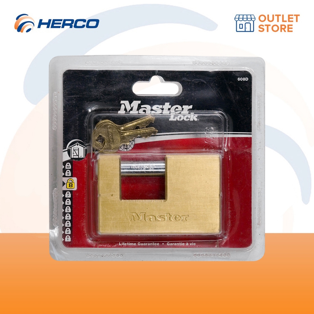 Master Lock 608EURD Horizontal Padlock 85MM (Damage Packaging) | Shopee ...