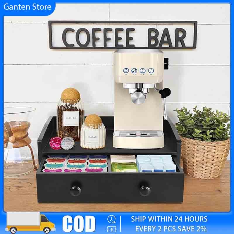 Coffee Cup Drawer Coffee Storage Stand with Drawer Coffee Pod Holder ...