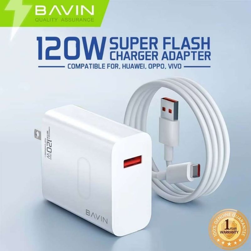 Original BAVIN Super Fast Charger 6A USB to Type-C Cord High Power ...