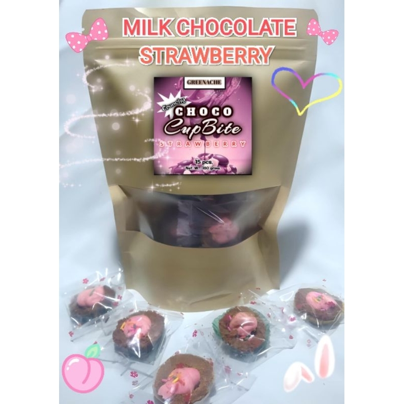Crunchy Strawberry Chocolate Cup Bite | Shopee Philippines