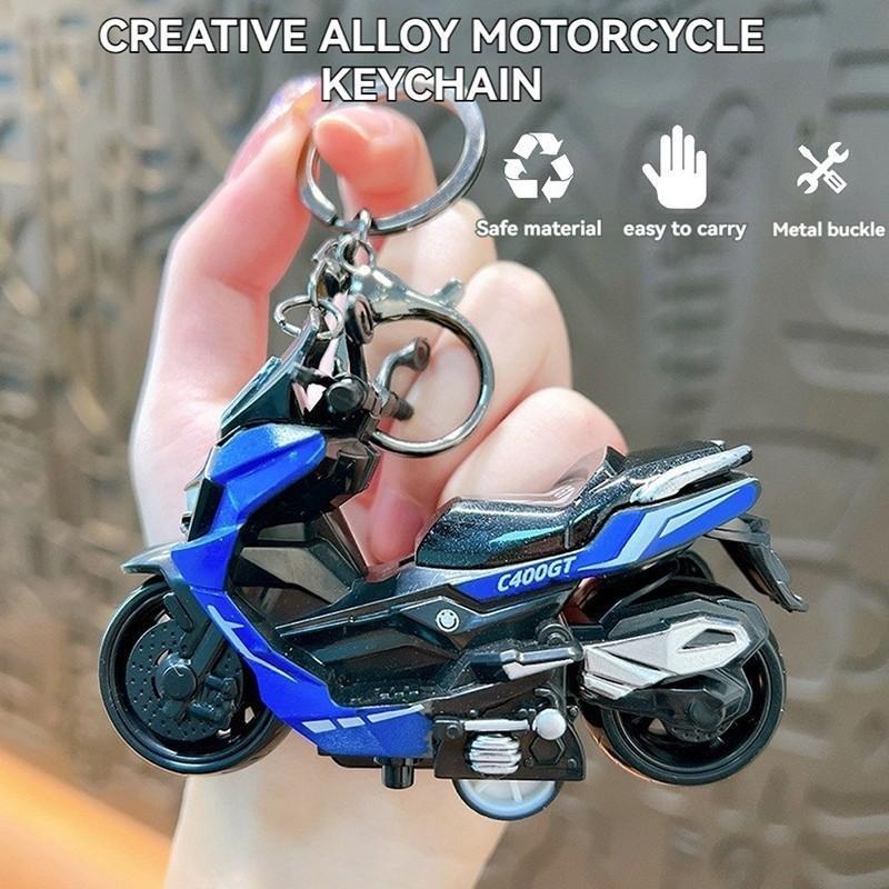 Motorcycle Toy Bike Keychain Pull Back VehiclesAlloy Simulation ...