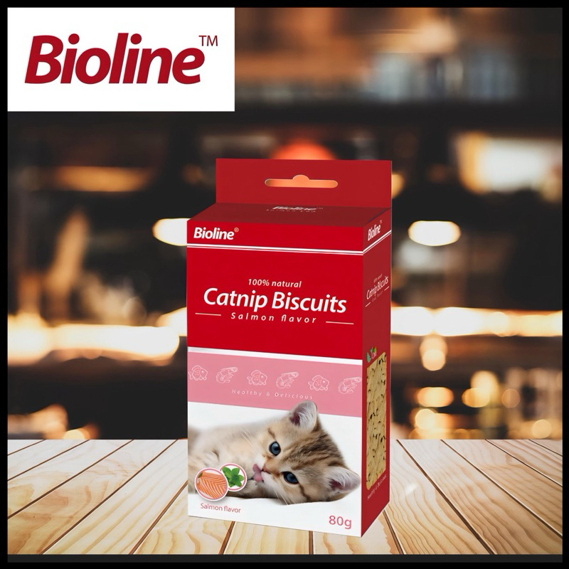 Bioline Catnip Biscuits Salmon & Cod fish flavor 80g | Shopee Philippines
