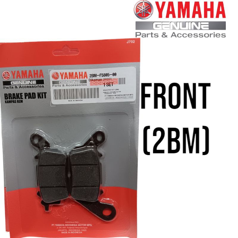 Yamaha Nmax V1,V2/ Aerox V1,V2, Mio i125/ Souli125 (2BM Front) Disc Brakepad Genuine Parts ...