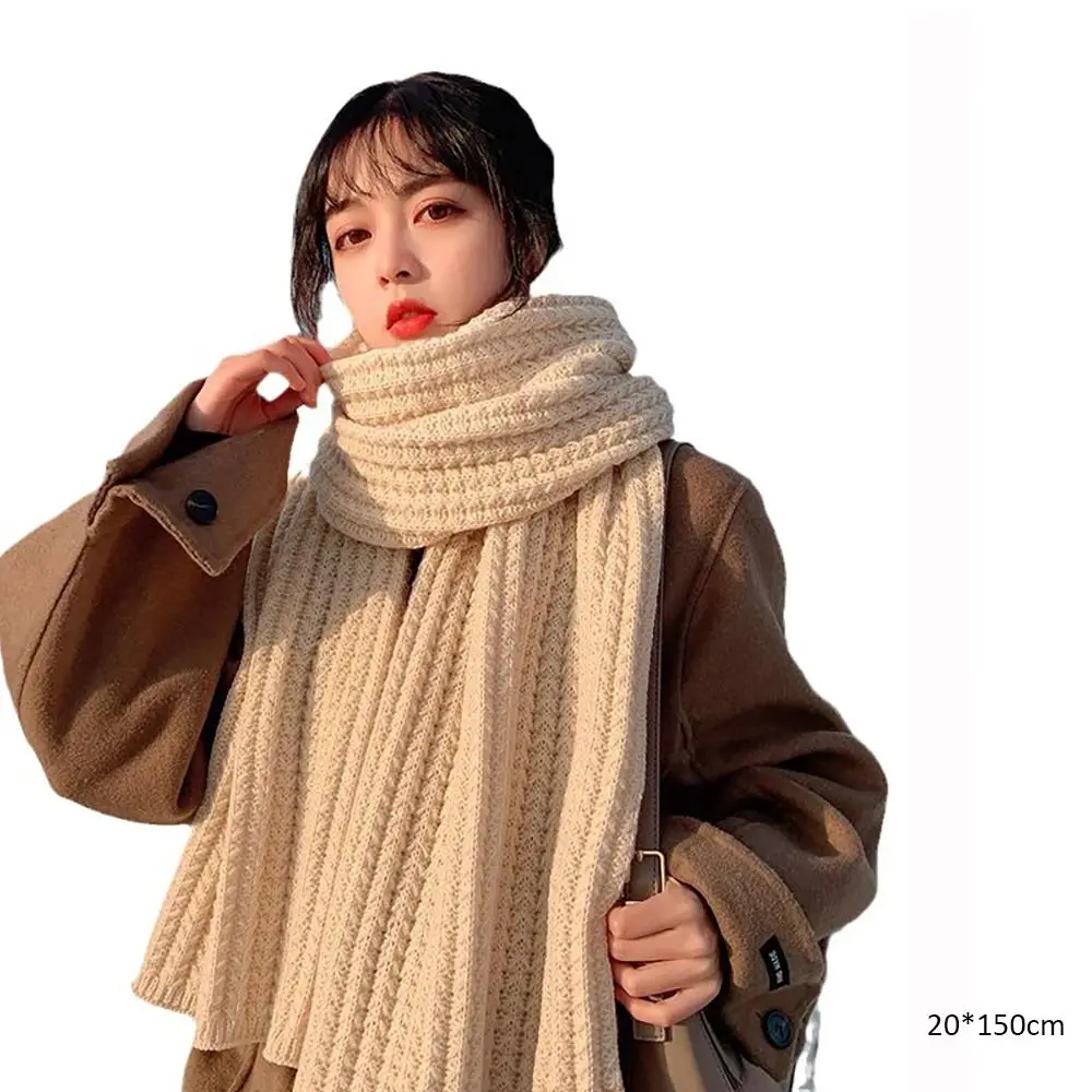 Fashion Men Women Thermal Neck Warmer Windproof Knitting Scarf Couple ...