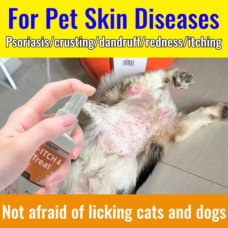 SENLOVE Pet Skin Treatment Spray Anti Itch For Dog And Cat Anti Allergy ...