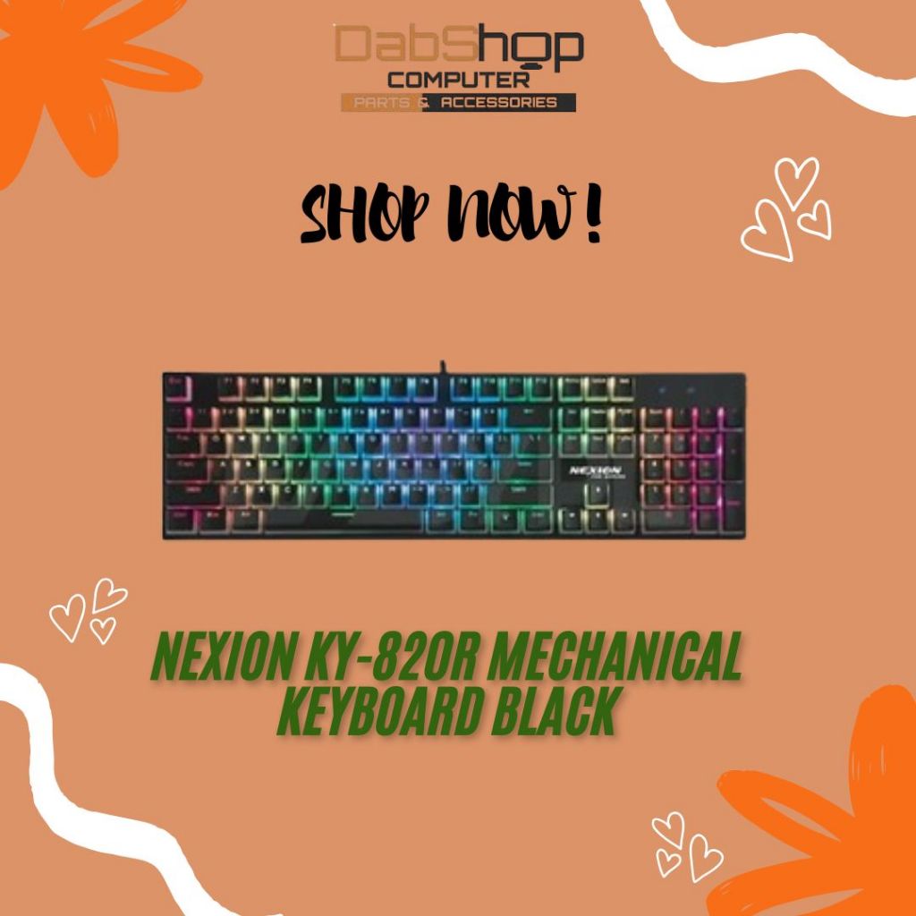 NEXION KY-820R MECHANICAL KEYBOARD BLACK | Shopee Philippines