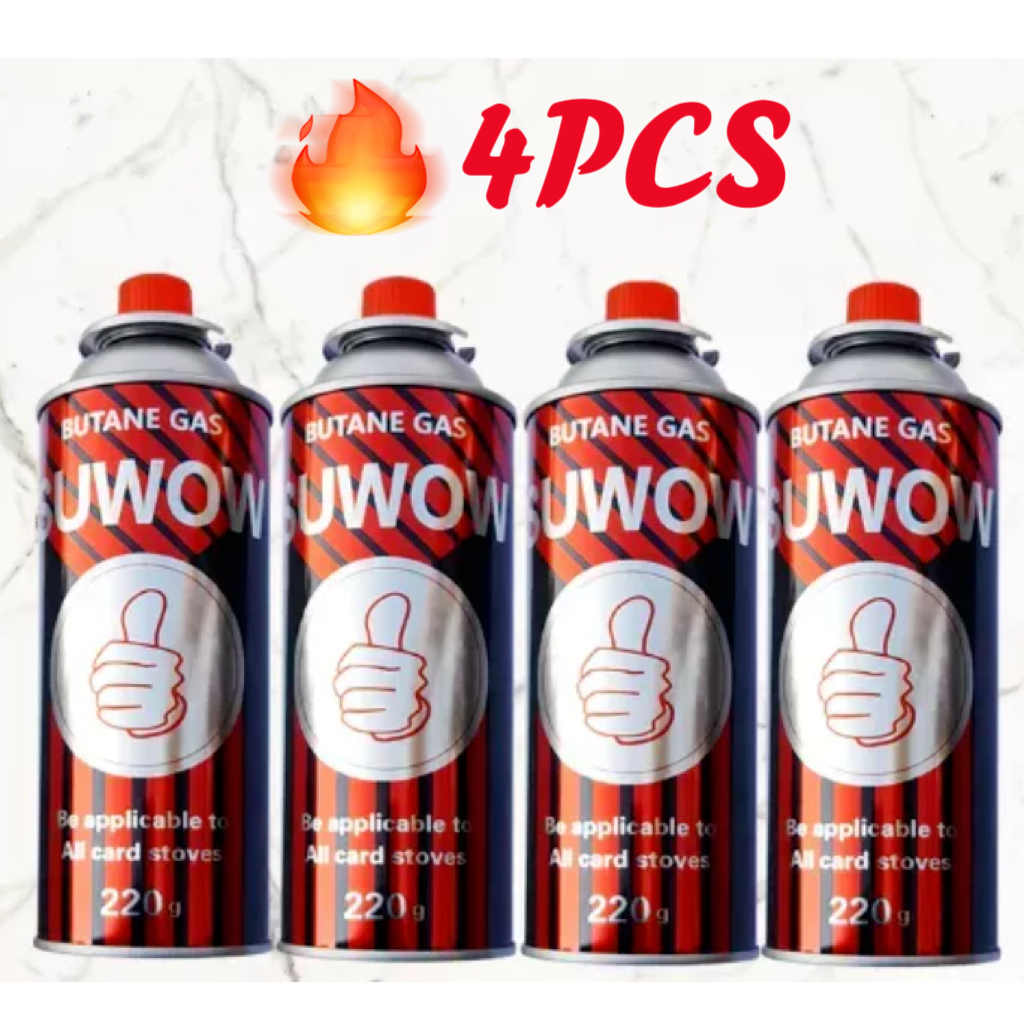 SUWON 4pcs x 220g Safe Butane Gas for Portable Gas Stove(COD) | Shopee ...