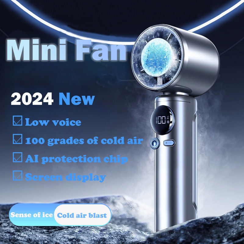 Mini Fan 100 Wind Speeds Handheld Fan With Cooling Plate Fast Cooling ...