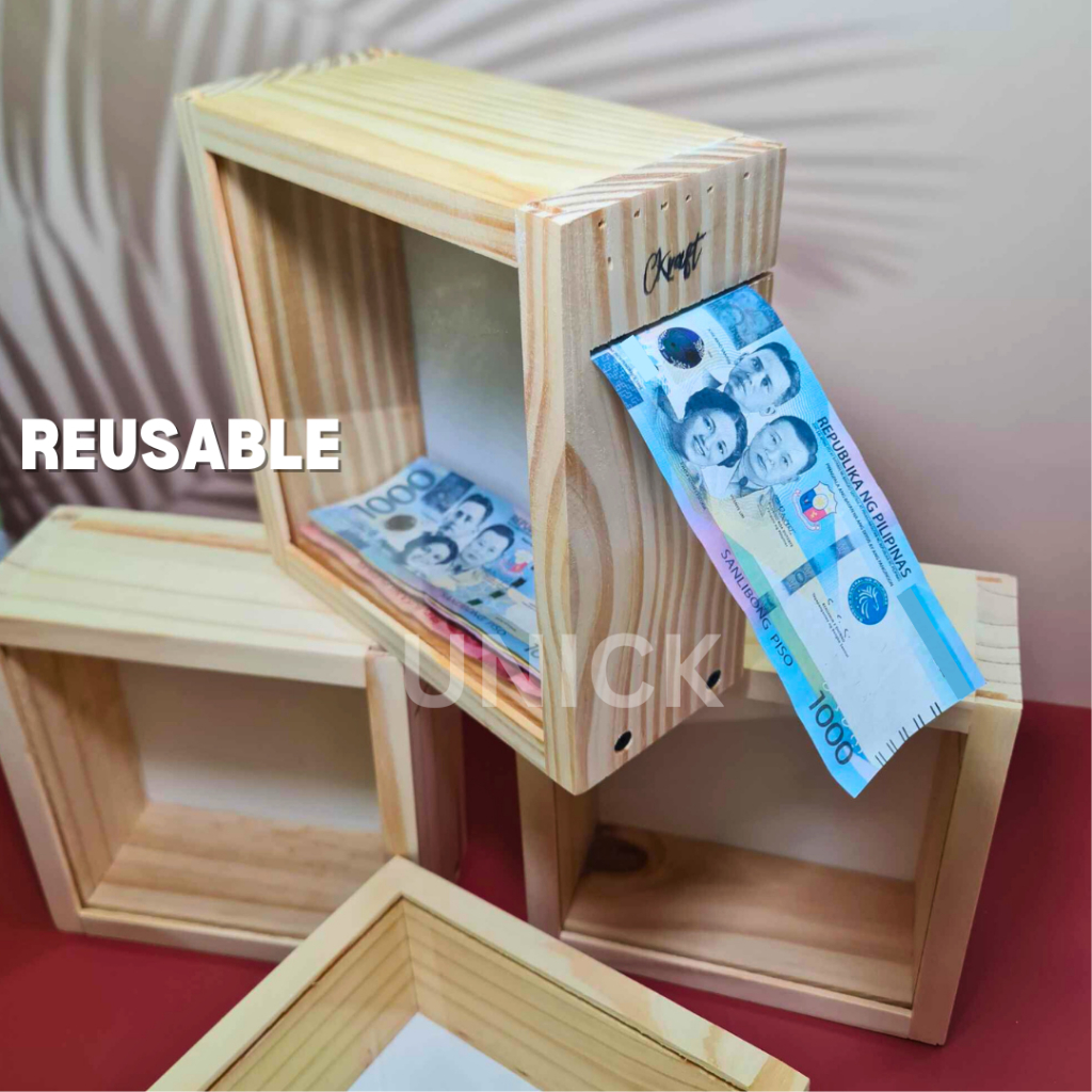 Wooden Alkansya with Ipon Challenge 2025 | Shopee Philippines
