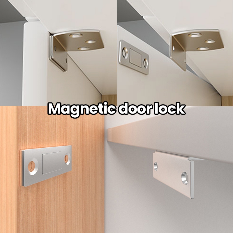 Magnetic Door Stopper L Shape Ultra Thin Punch-Free Kitchen Stainless ...