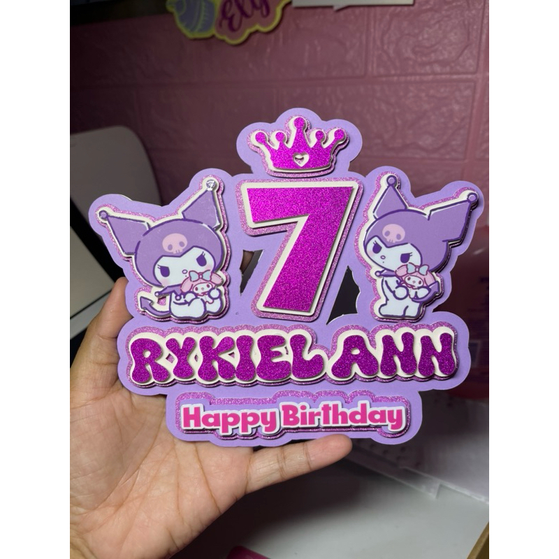 Kuromi Number Cake Topper Layered | Shopee Philippines