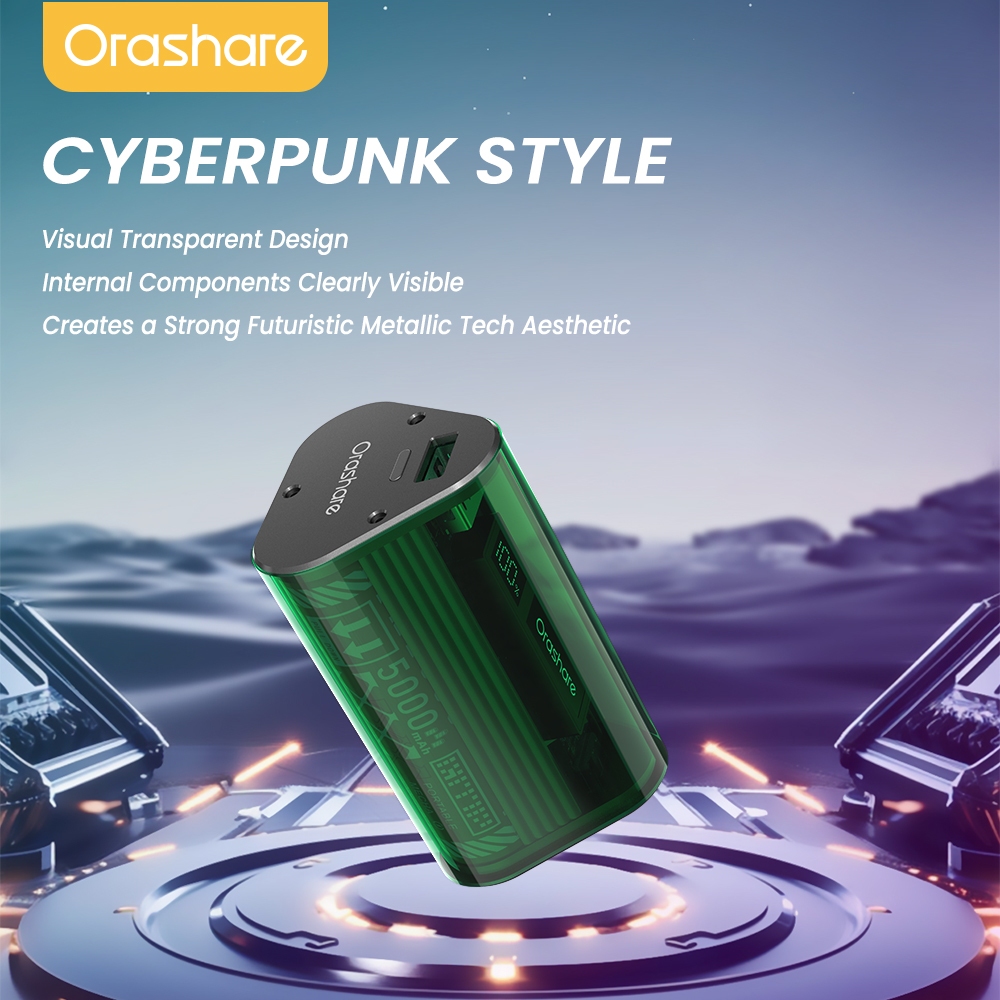 Orashare OT11 Transparent Mini Powerbank 10000mAh 22.5W Super Fast ...