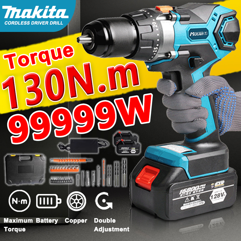 Heavy Duty Cordless Drill With 2 Li-ion 168V Batteries Wireless ...