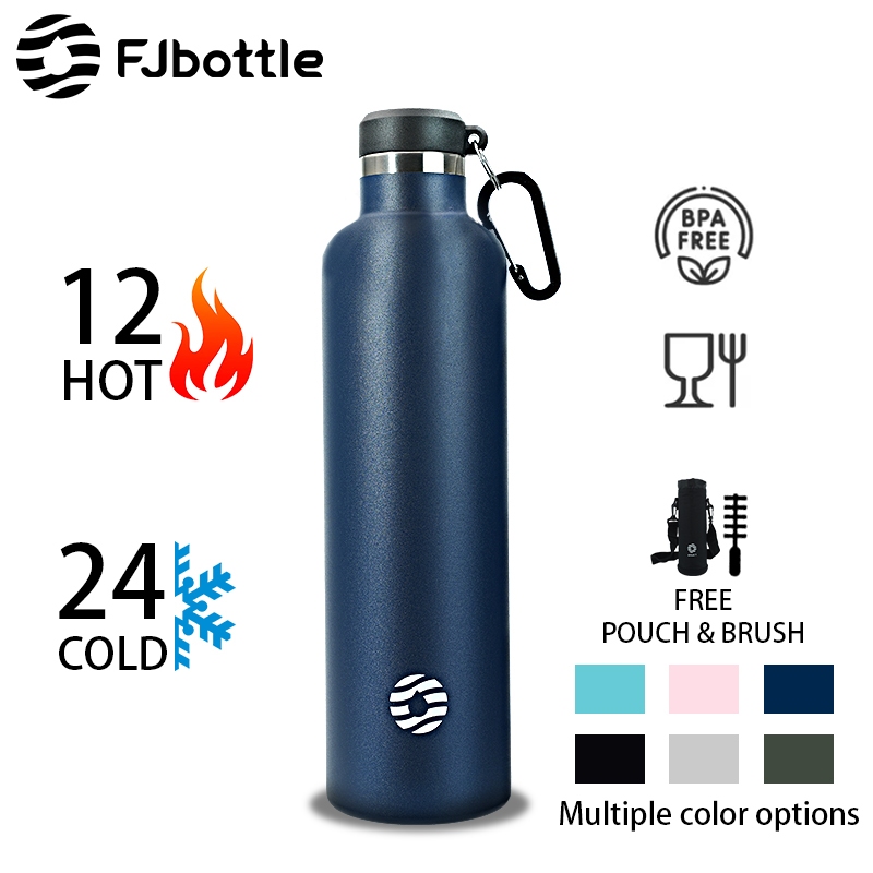 FJbottle Vacuum Tumbler 34Oz Hot And Cold Water Bottle Stainless Steel Water Bottle With Cup ...