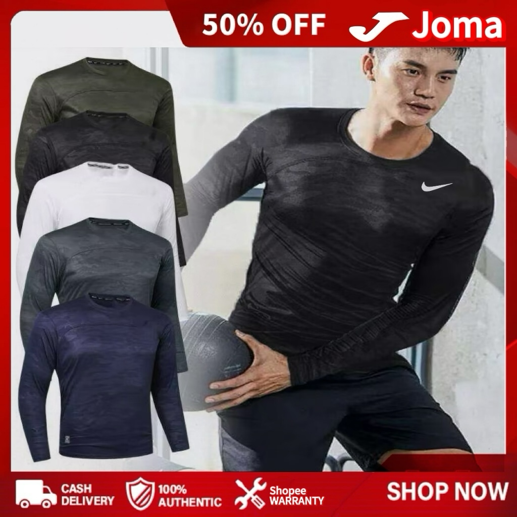 Nike Camo style quick dry tight sports long short sleeve/vest#c668 | Shopee Philippines