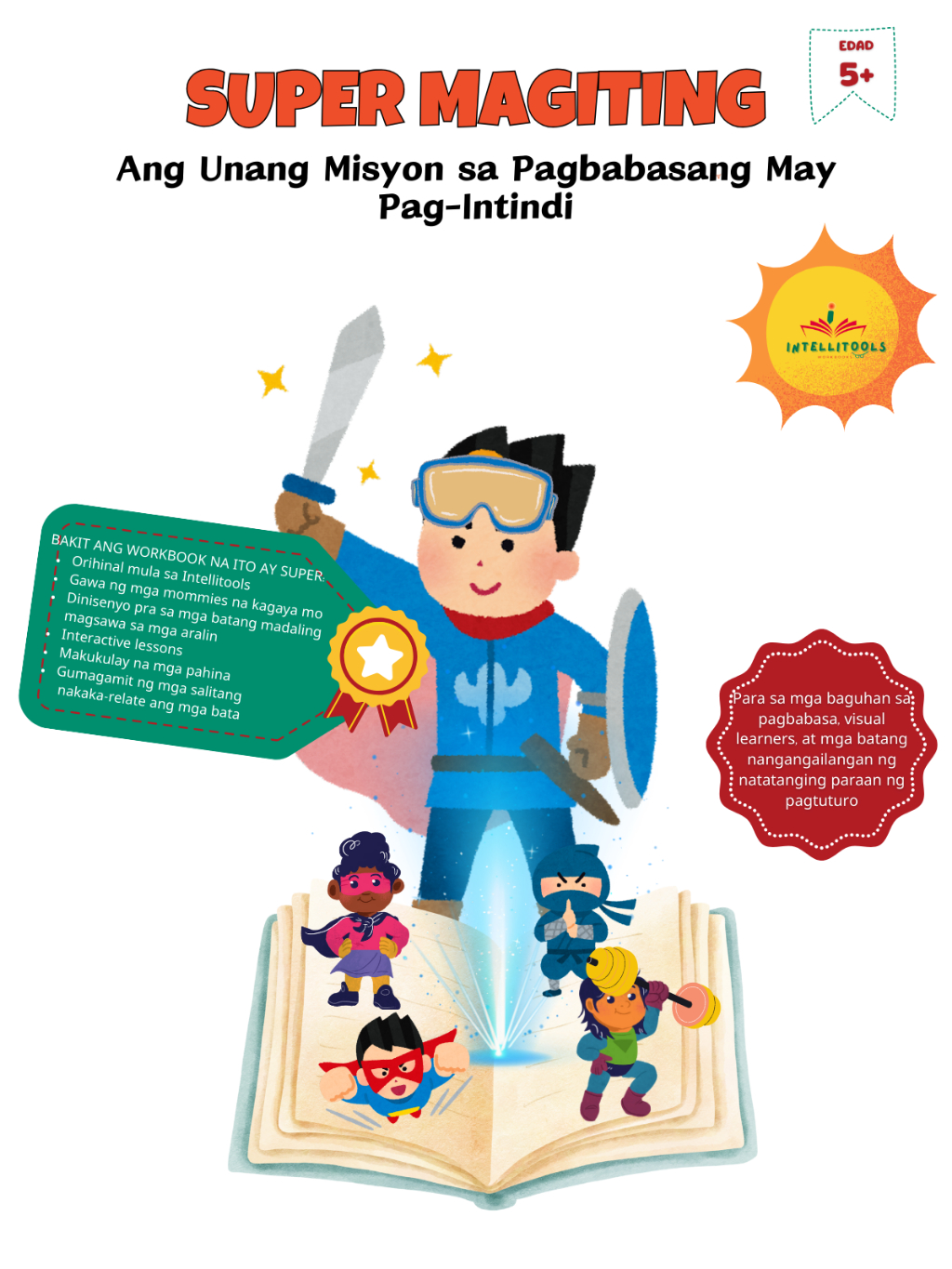 Intellitools Workbook 50+Pages Super Magiting Pagbabasang May Pag-Intindi Beginner Visual ...