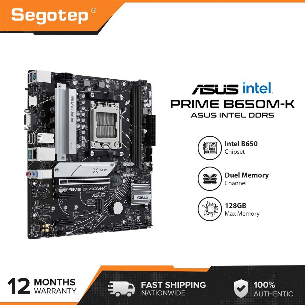 ASUS Intel PRIME B650M-K DDR5 Motherboard (Socket AM5 Supported ...