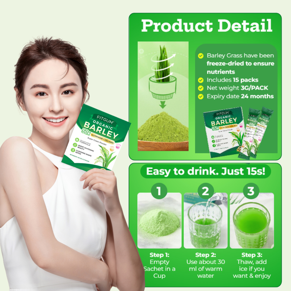 FITGUM Organic Barley Original for Slimming Body Barley Powder ...