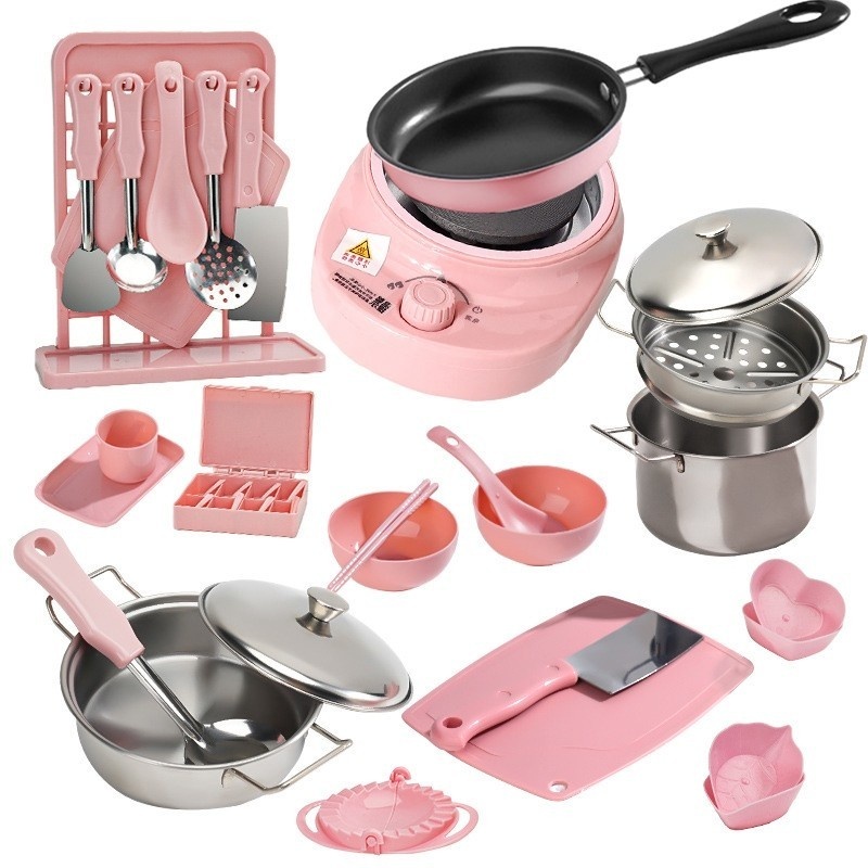 Real Kitchen Toys Girl Cooking Set Toy Mini Kitchen play Toy birthday ...