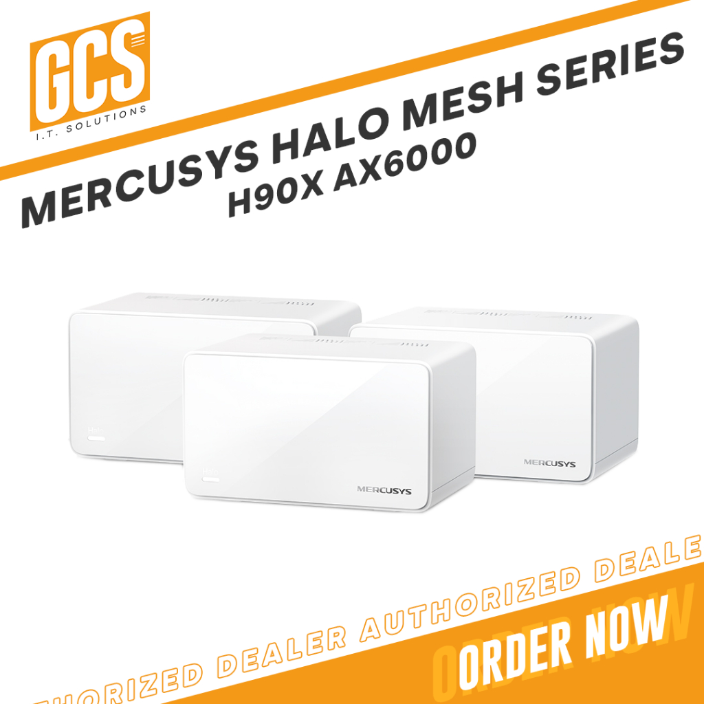 Mercusys Halo H90X 2-Pack 3-Pack AX6000 Whole Home Mesh WiFi 6 System w ...