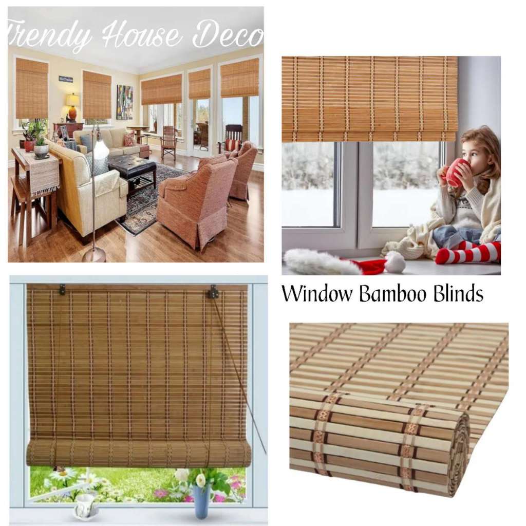 Bamboo Blinds Native Blinds for Window Roller Bamboo Blinds Living Room ...