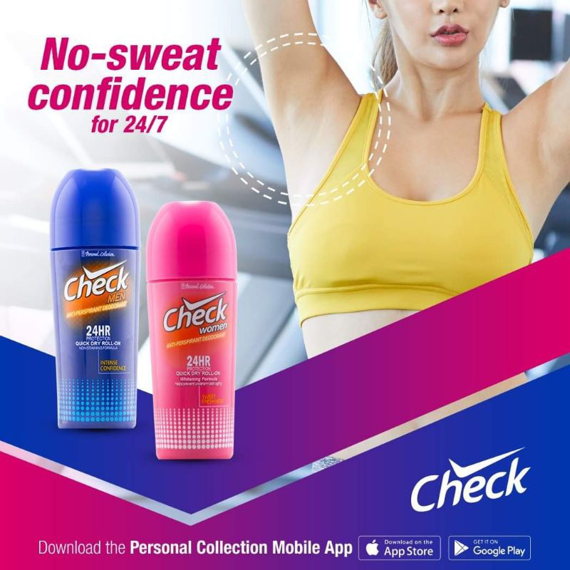 Personal Collection Check Anti-perspirant Roll on deodorant for Men ...