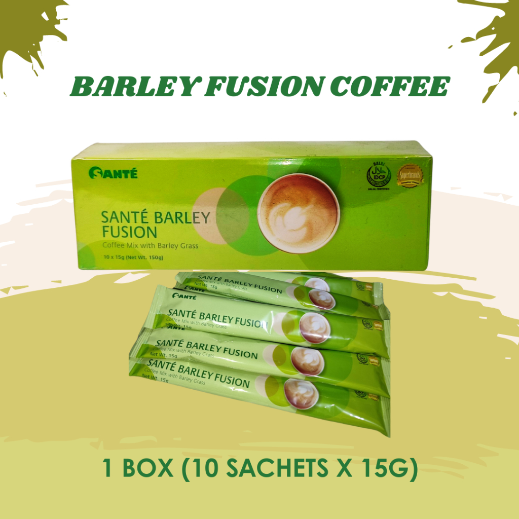 Sante Barley Fusion Coffee 10 sachets in 1 box | Shopee Philippines