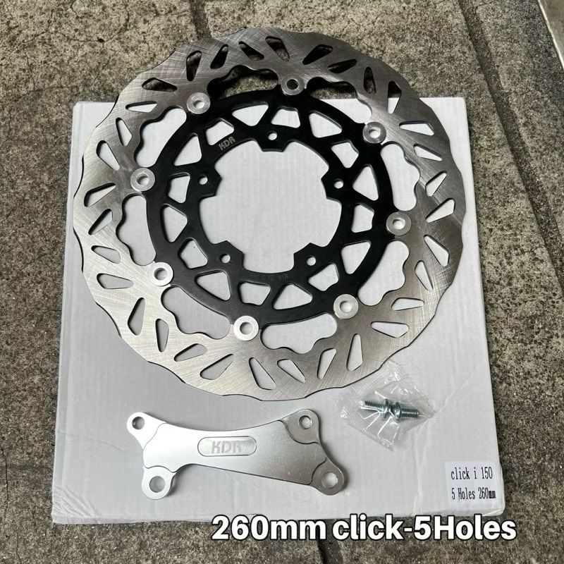 BIG DISC BRAKE CLICK I 125/150 V1 V2 V3 5HOLES 260MM BRACKET | Shopee ...