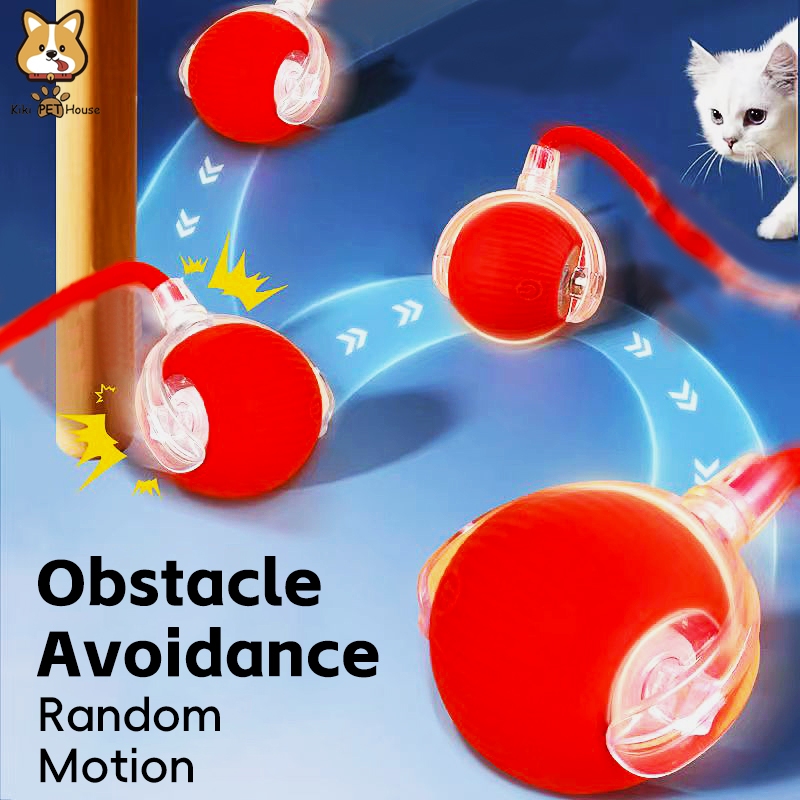 Smart Cat Toy Automatic Charging Electric Cat Ball Toy Fast Rolling Dog ...