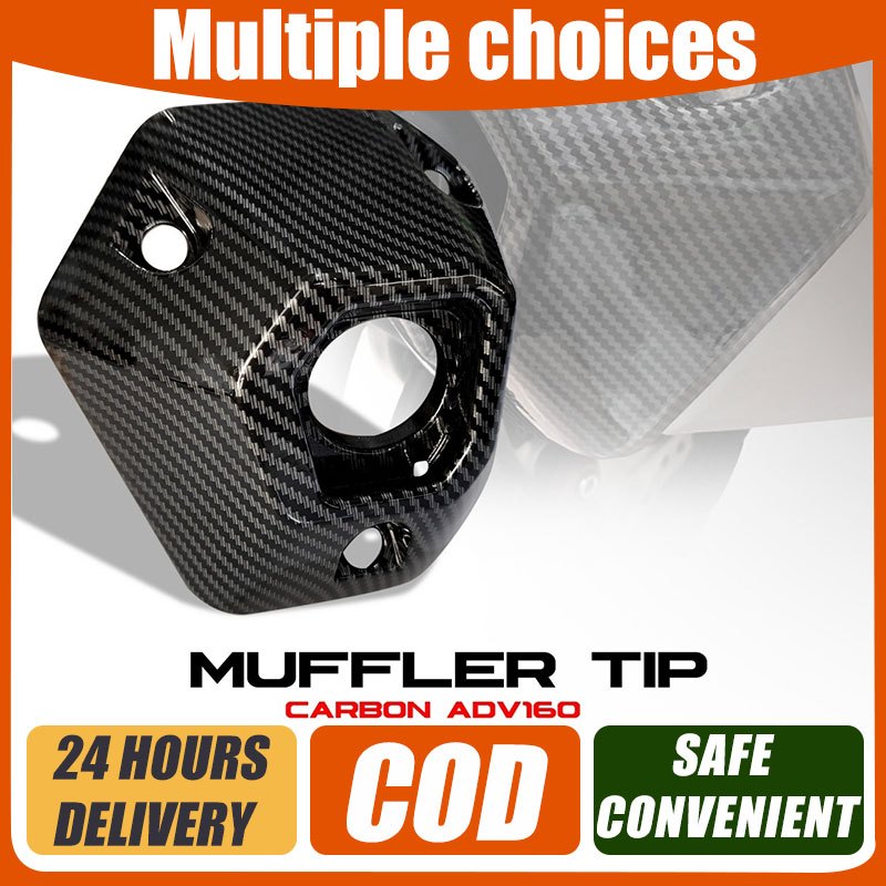 ADV 150 ADV160 2019-2022 Motorcycle Muffler End Cap Cover Carbon Fiber Exhaust Pipe | Shopee ...