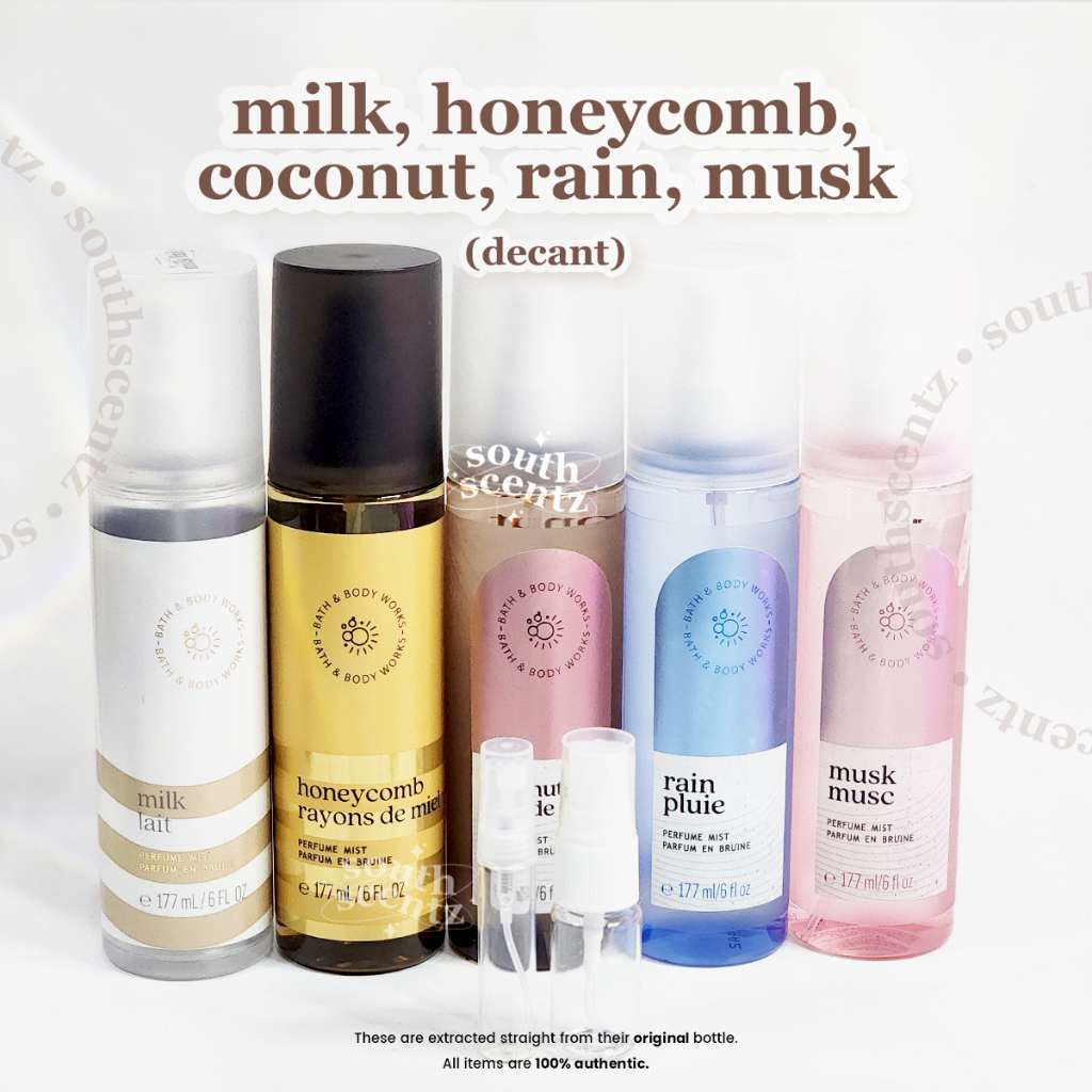 Milk Lait Musk Musc Coconut Noix de Coco Rain Pluie Decant Honeycomb ...
