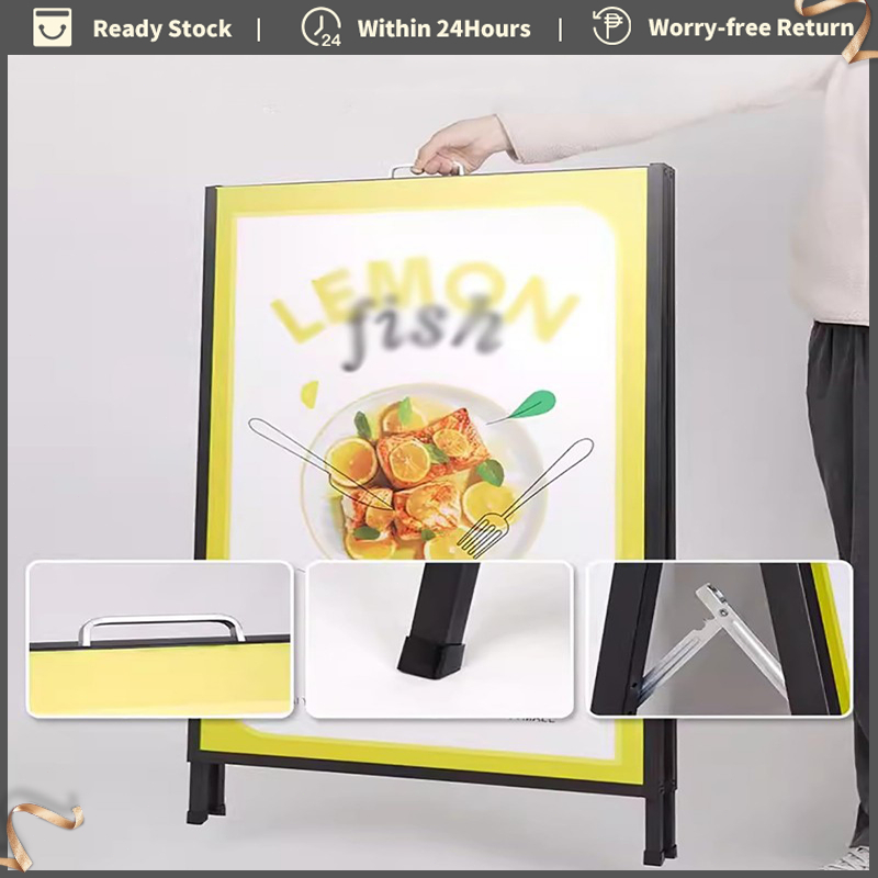 Foldable Poster Stand Portable Billboard Display Stand Outdoor Floor ...