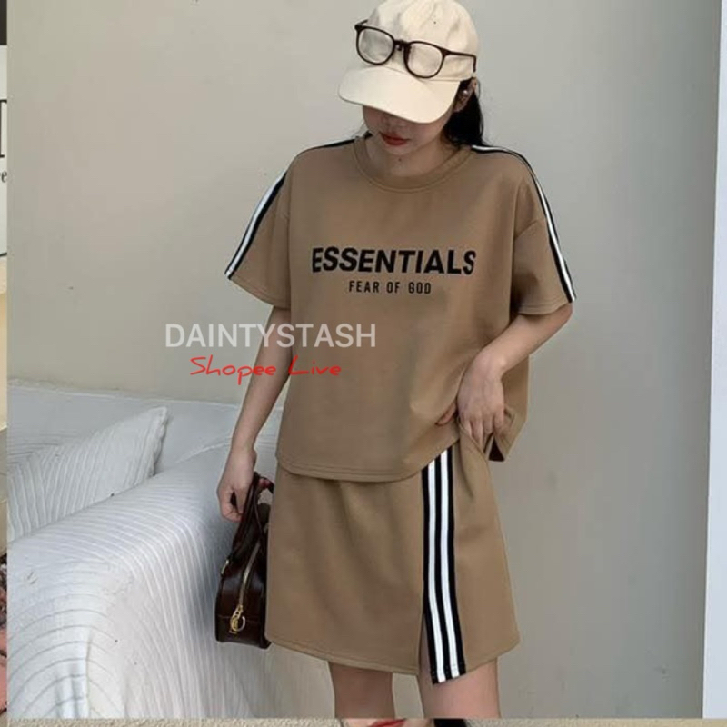 DAINTYSTASH ESSENTIALS COORDS TAPE TOP SKORT SET | Shopee Philippines