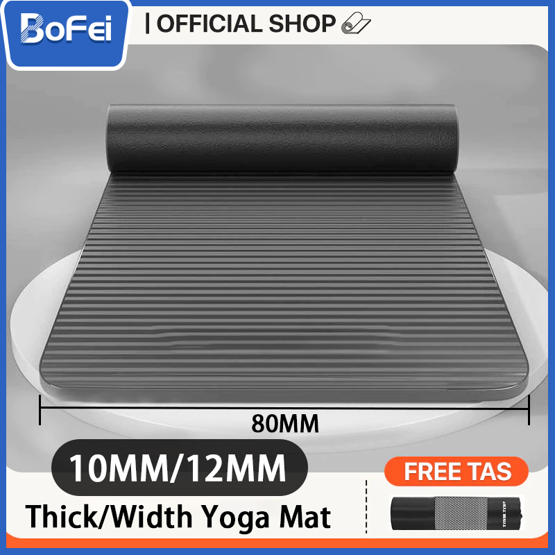 10MM NBR Yoga Mat Extra Thick Non Slip Thick & Soft Comfortable for ...