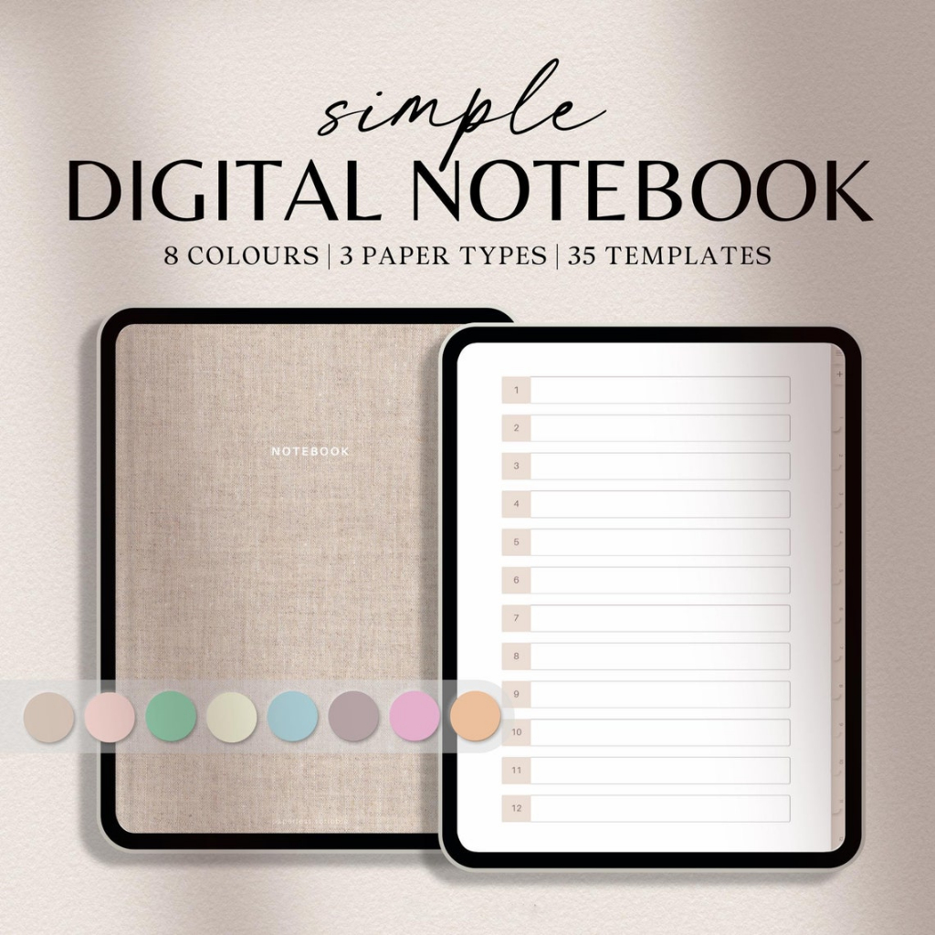 Digital Planner, Digital Notebook, Digital Minimalist Notebook | Shopee ...